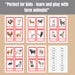 Farm Animals Flash Cards, Montessori Flash Cards, Educational Preschool ...