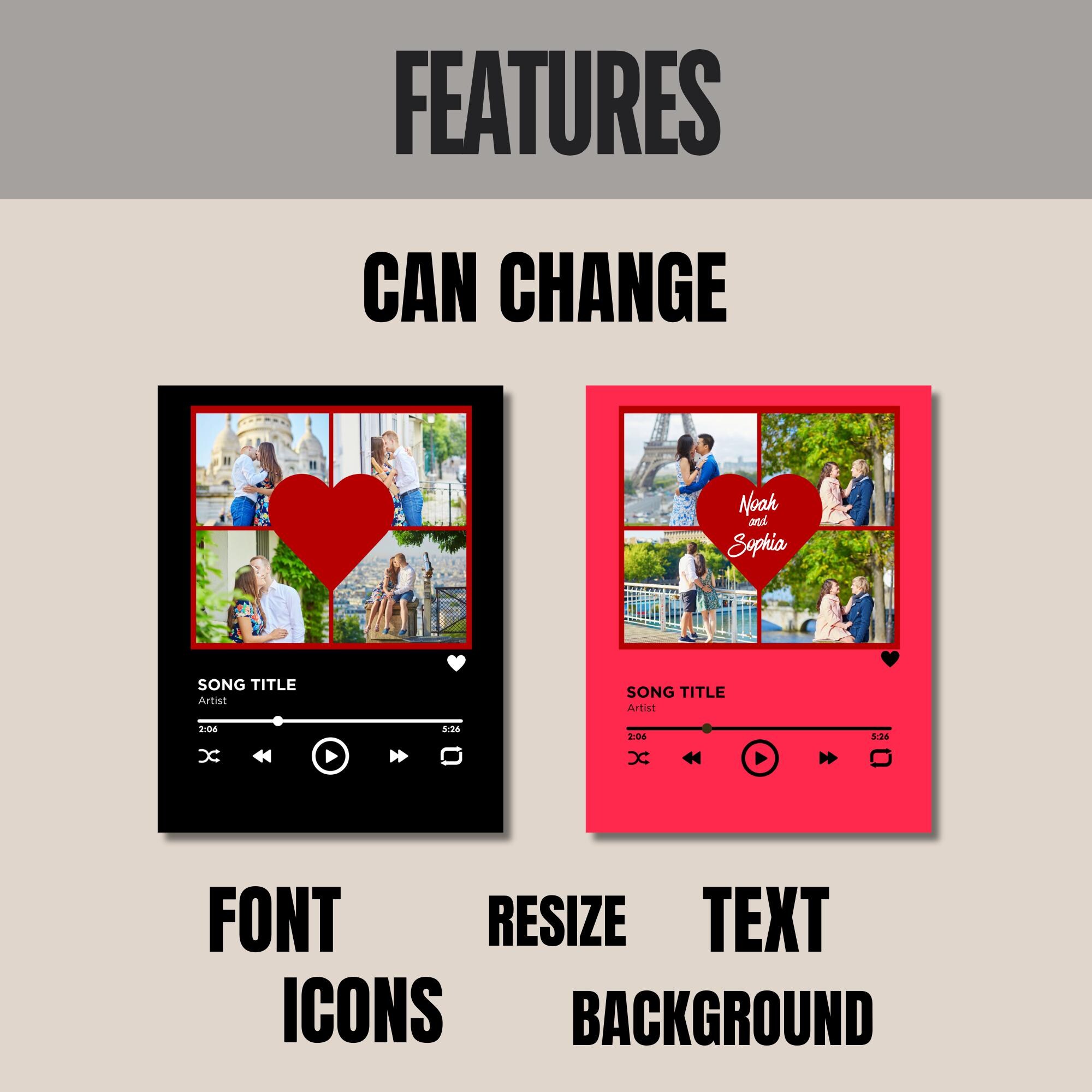 Music Player Template Canva, Music Player Plaque, Glass Music Player ...