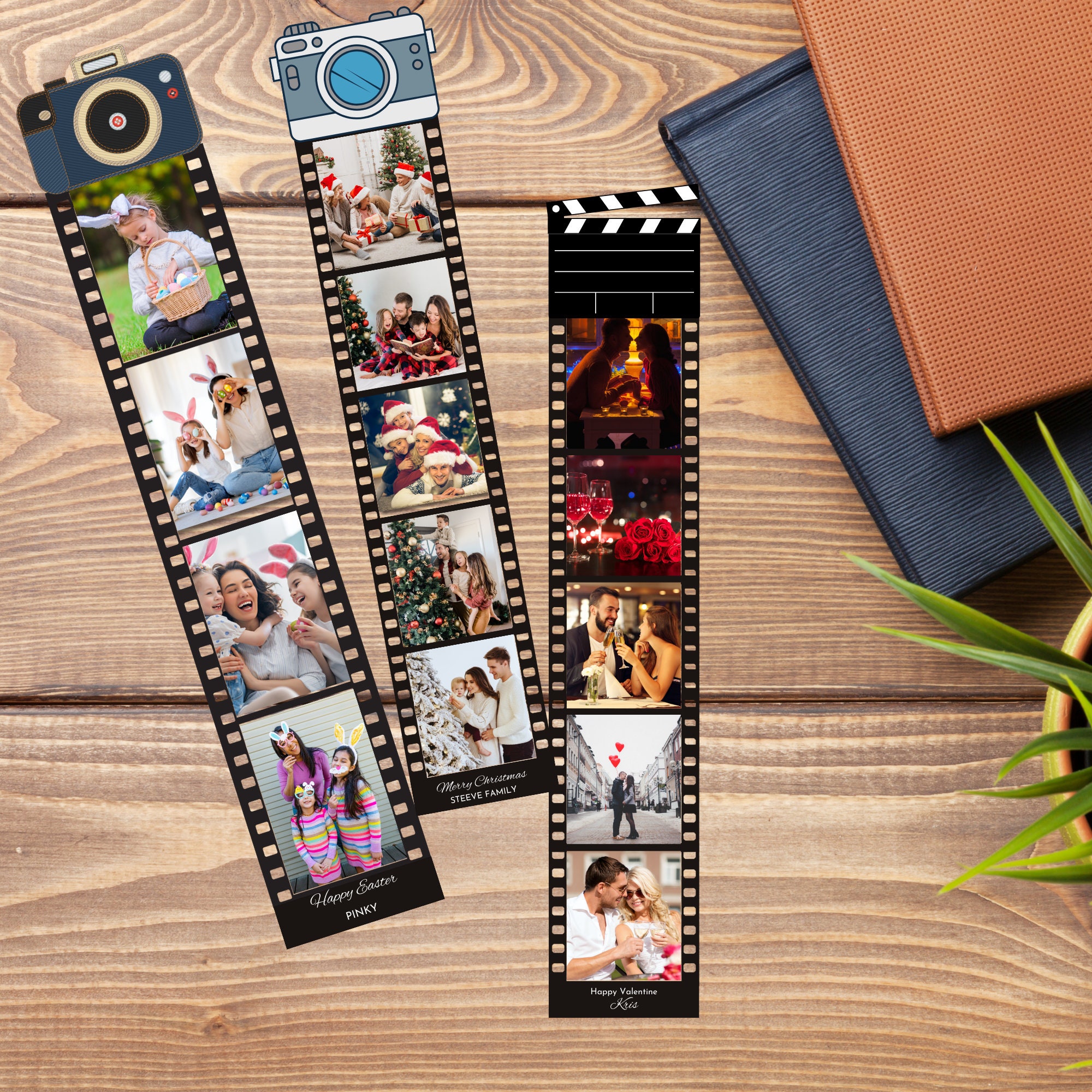 Film Strip Photo Collage, Film Border Photo Booth Strip, Personalized ...