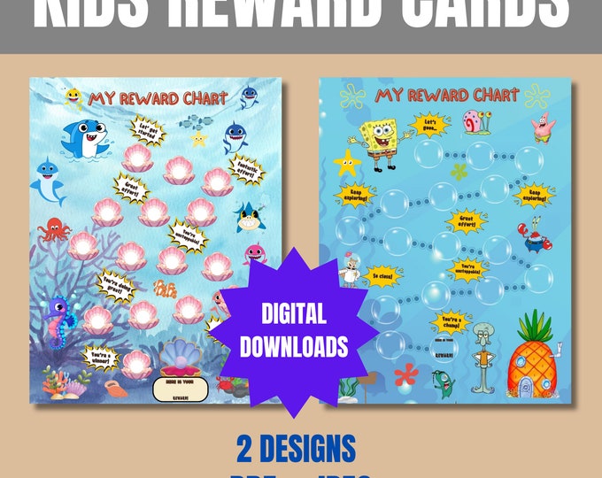 Shark Reward Chart for Kids Behavior Chart Printable, Chore Chart ...