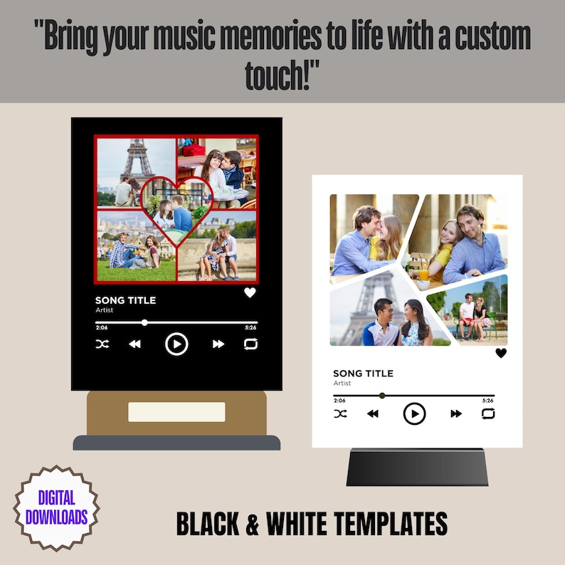 Music Player Template Canva, Music Player Plaque, Glass Music Player ...