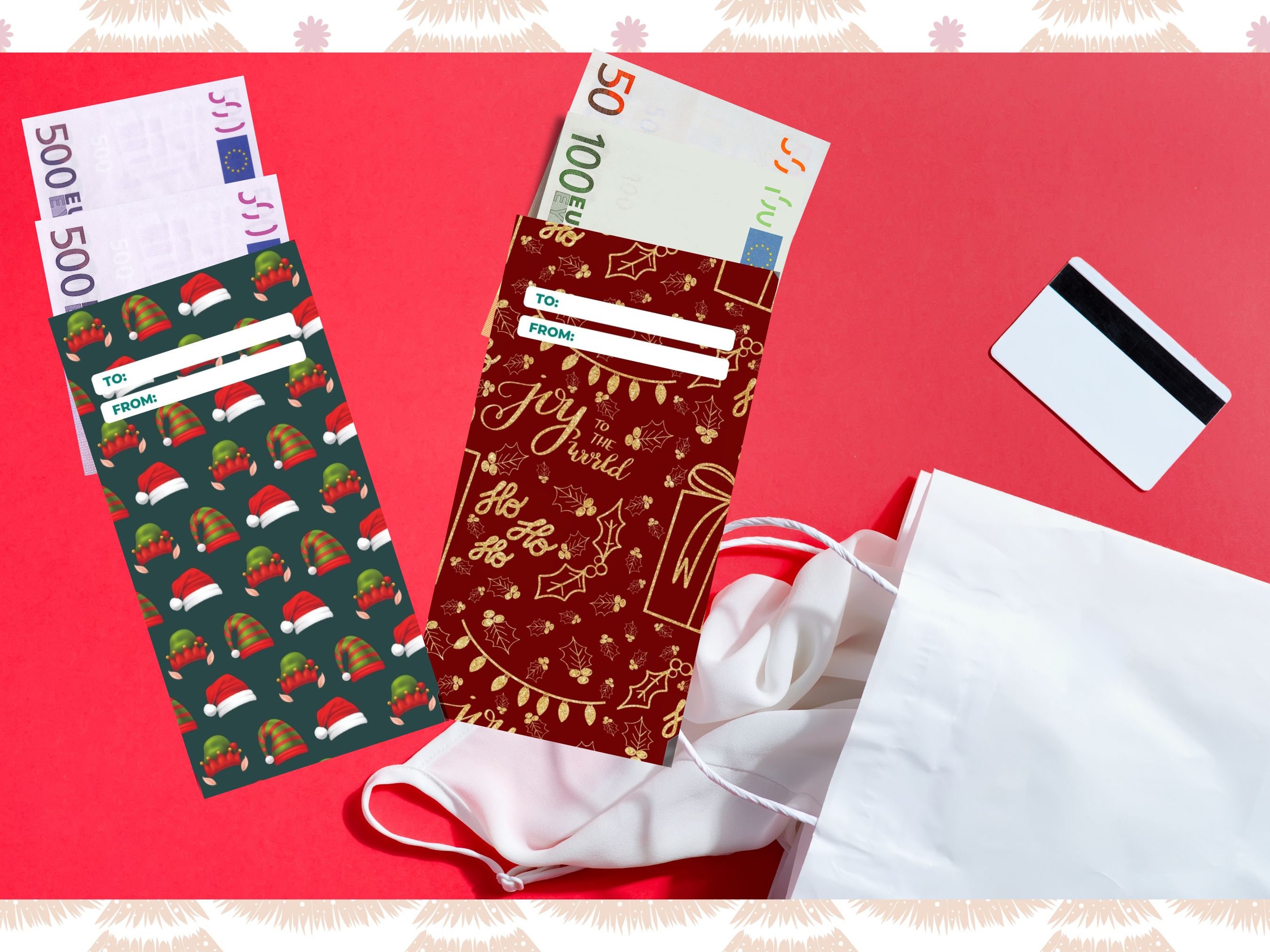Printable Christmas Money Holder, Christmas Money Envelopes, Money ...