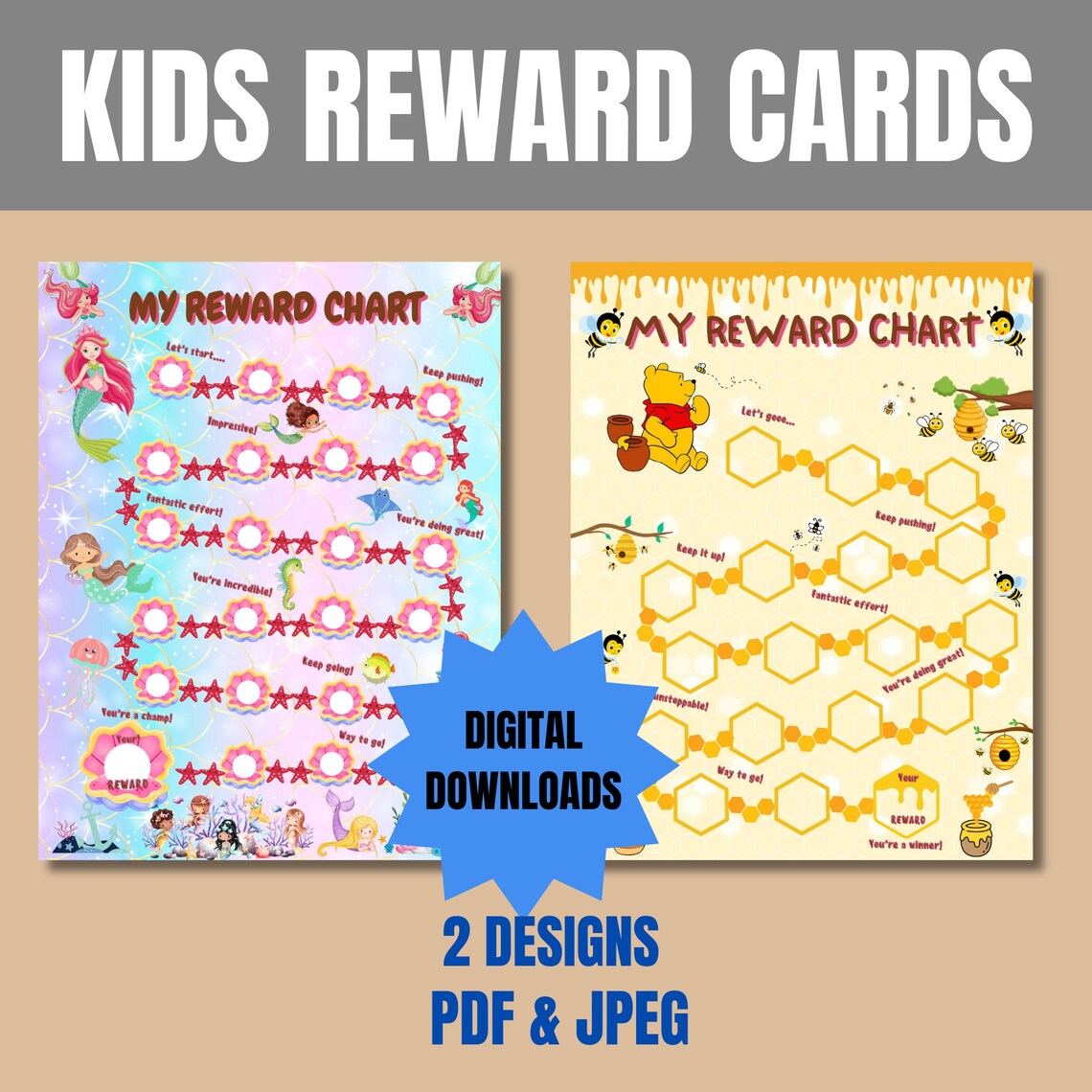 Reward Chart for Kids, Chore Chart, Behavior Chart, Printable Behavior ...