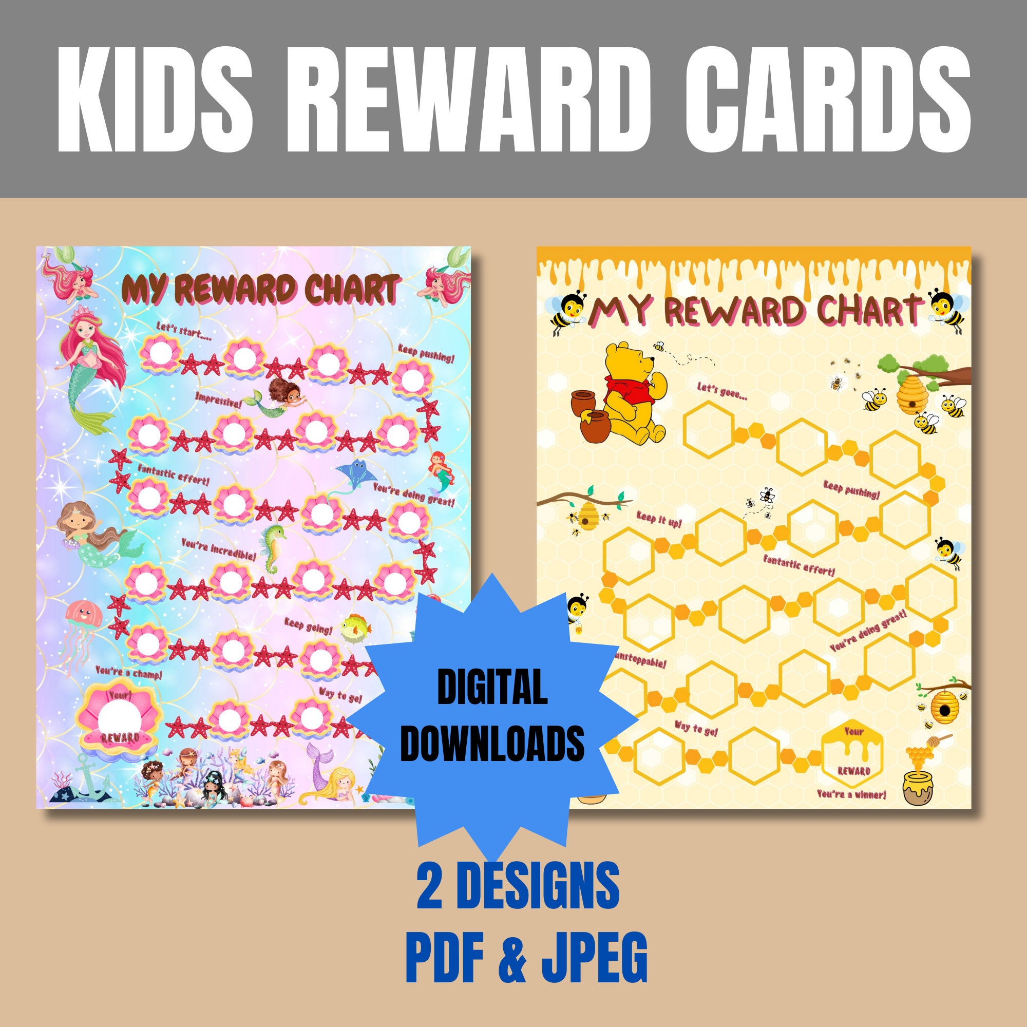 Reward Chart for Kids, Chore Chart, Behavior Chart, Printable Behavior ...