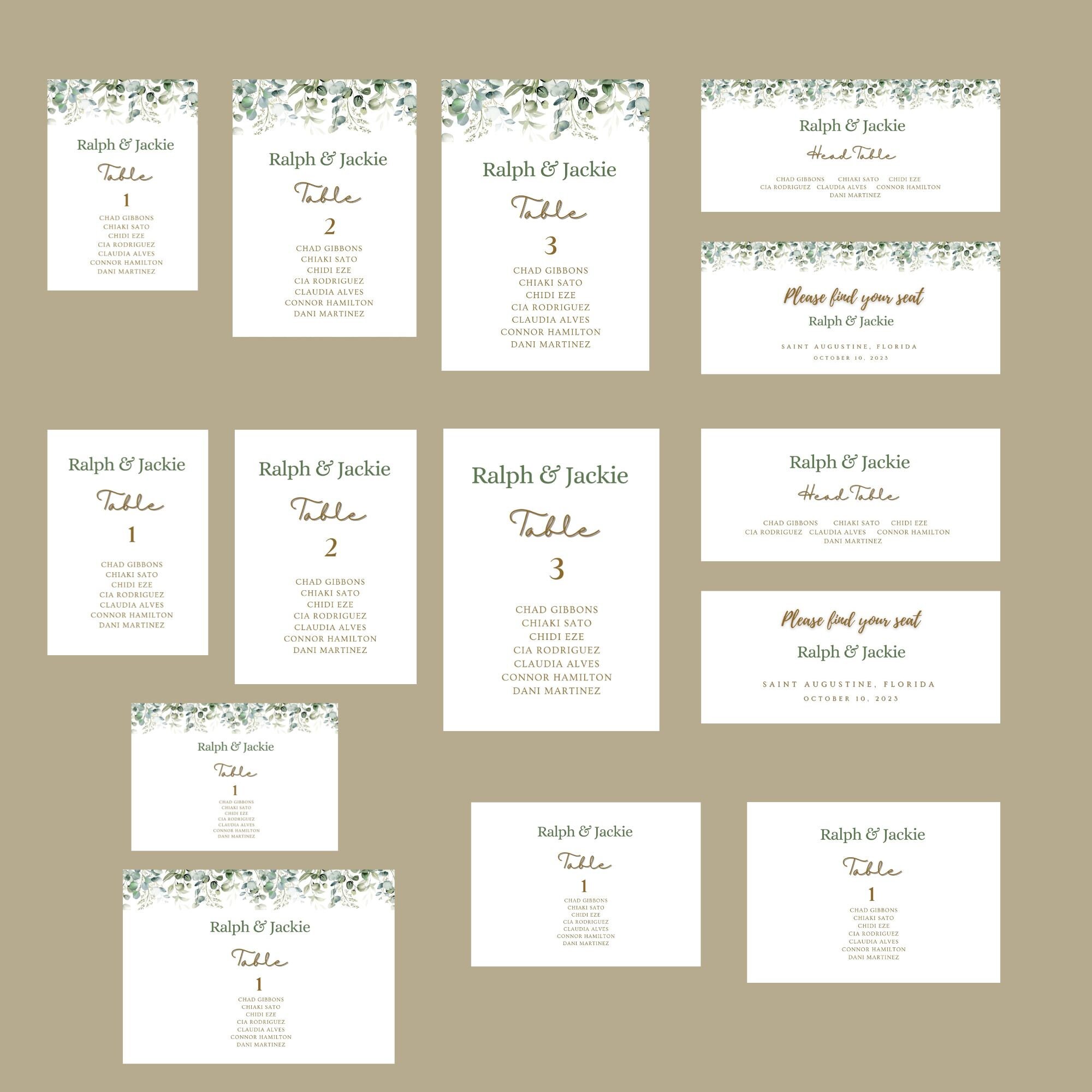 Wedding Seating Chart Card Template Wedding Chart Card - Etsy