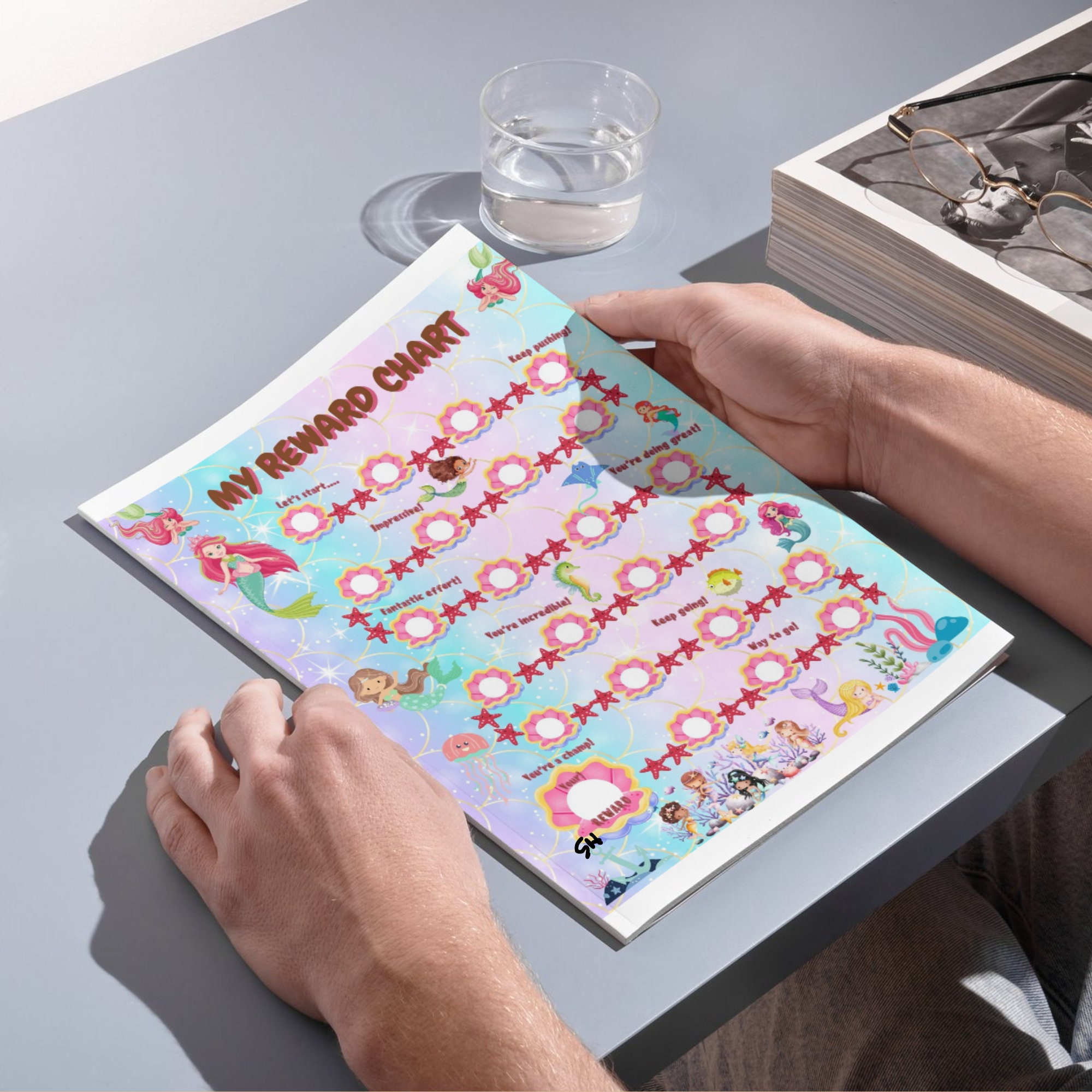 Reward Chart for Kids, Shark Chore Chart, Behavior Chart, Printable ...