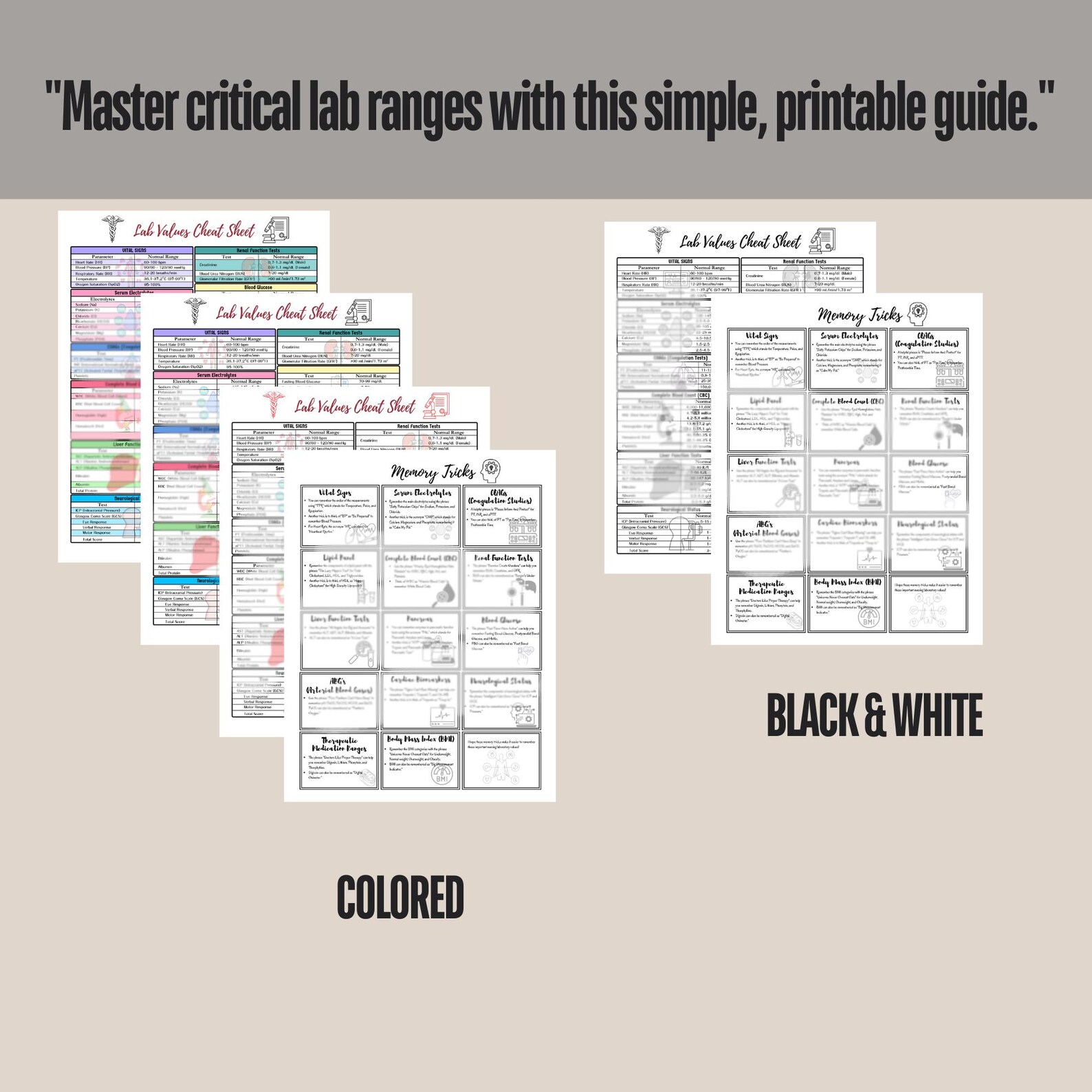 Lab Values Cheat Sheet & Memory Tricks, Lab Values Nursing, Nursing ...