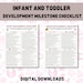 Infant and Toddler Developmental Milestone Checklist, Child Growth ...