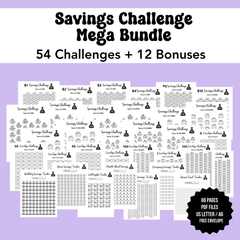 Ultimate Savings Challenge Bundle, Money Savings Challenge, Savings ...