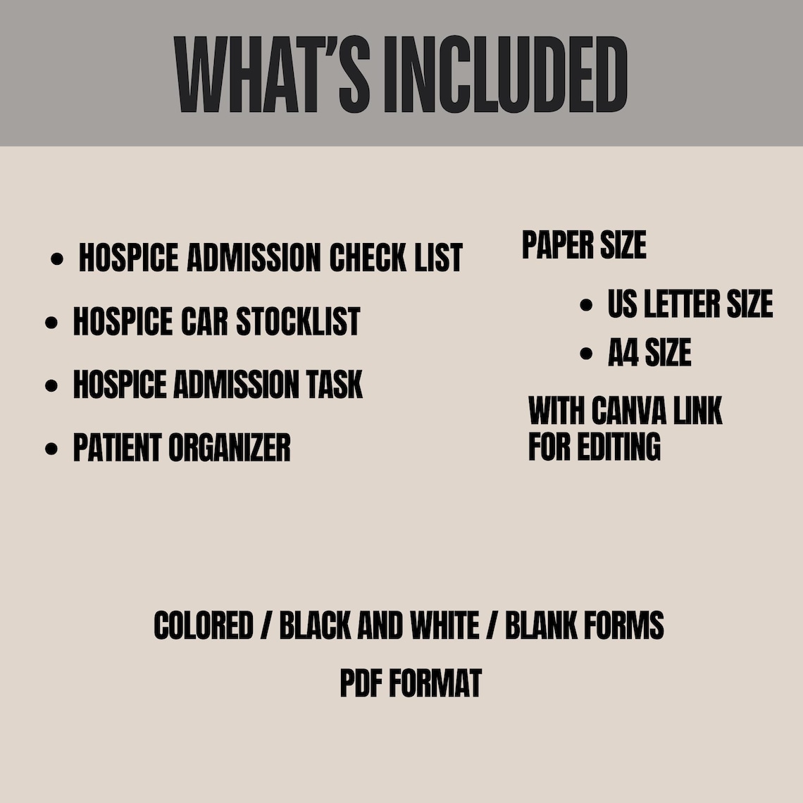 Hospice Care Organizer for Hospice Nurse, Hospice Admission Form ...