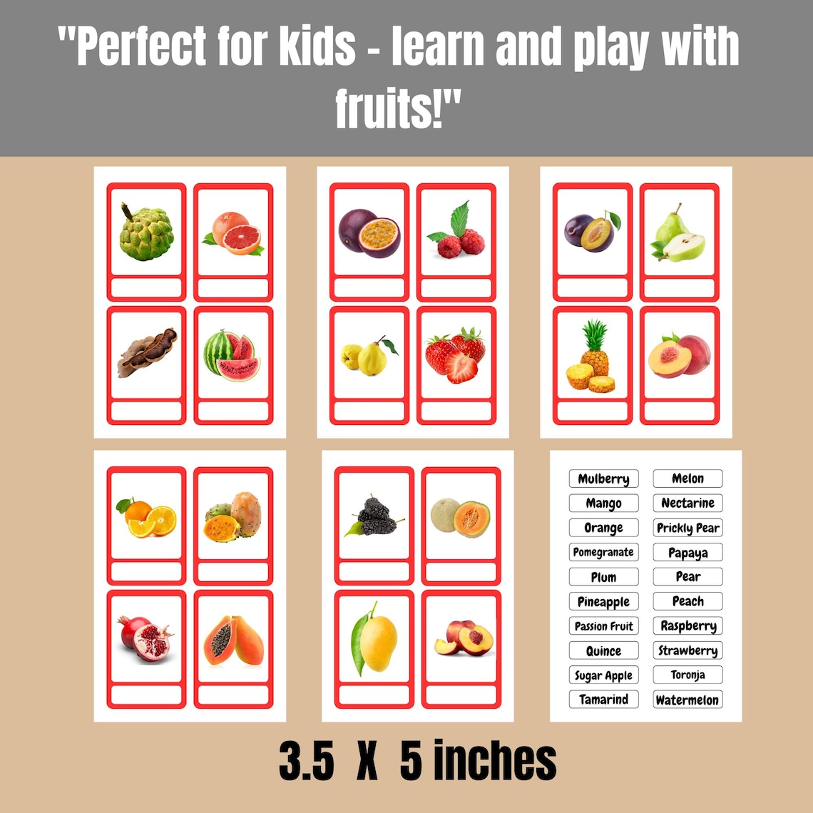 Fruits Flash Cards, Flash Cards Nomenclature, Fruits Flashcards ...