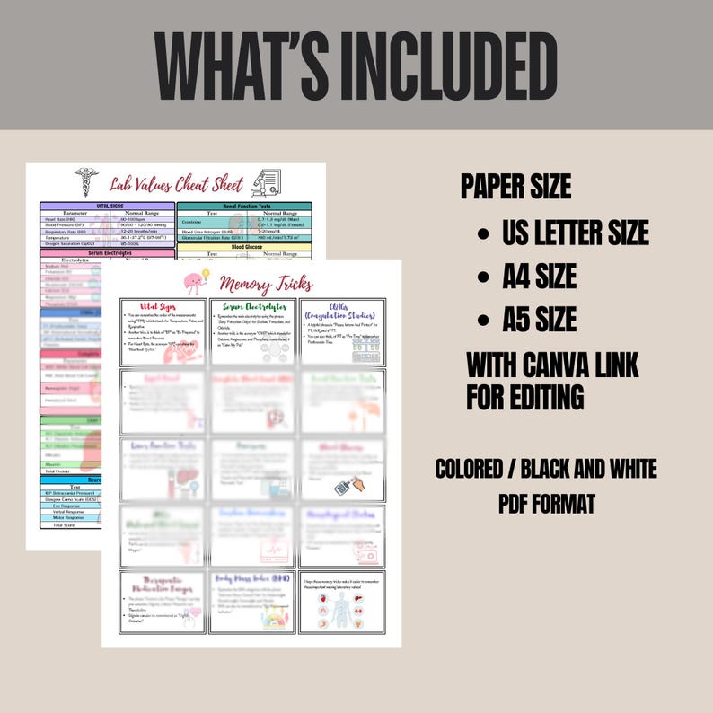 Lab Values Cheat Sheet & Memory Tricks, Lab Values Nursing, Nursing ...