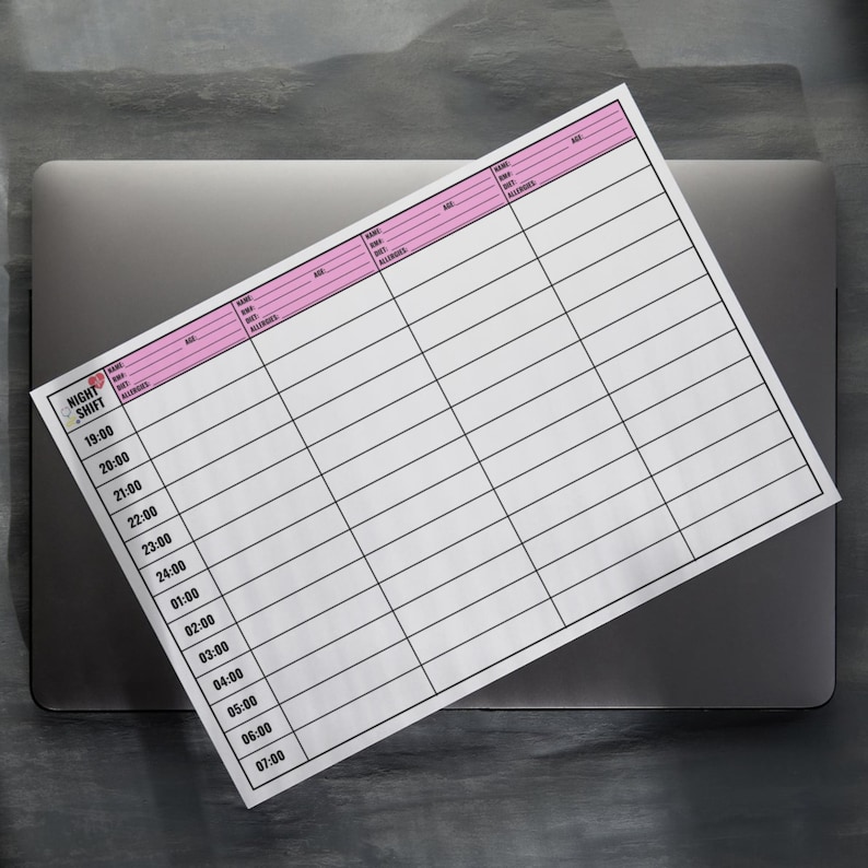 Hourly Nurse Shift Planner, Nurse Hourly To-do Planner, 4 Patient ...