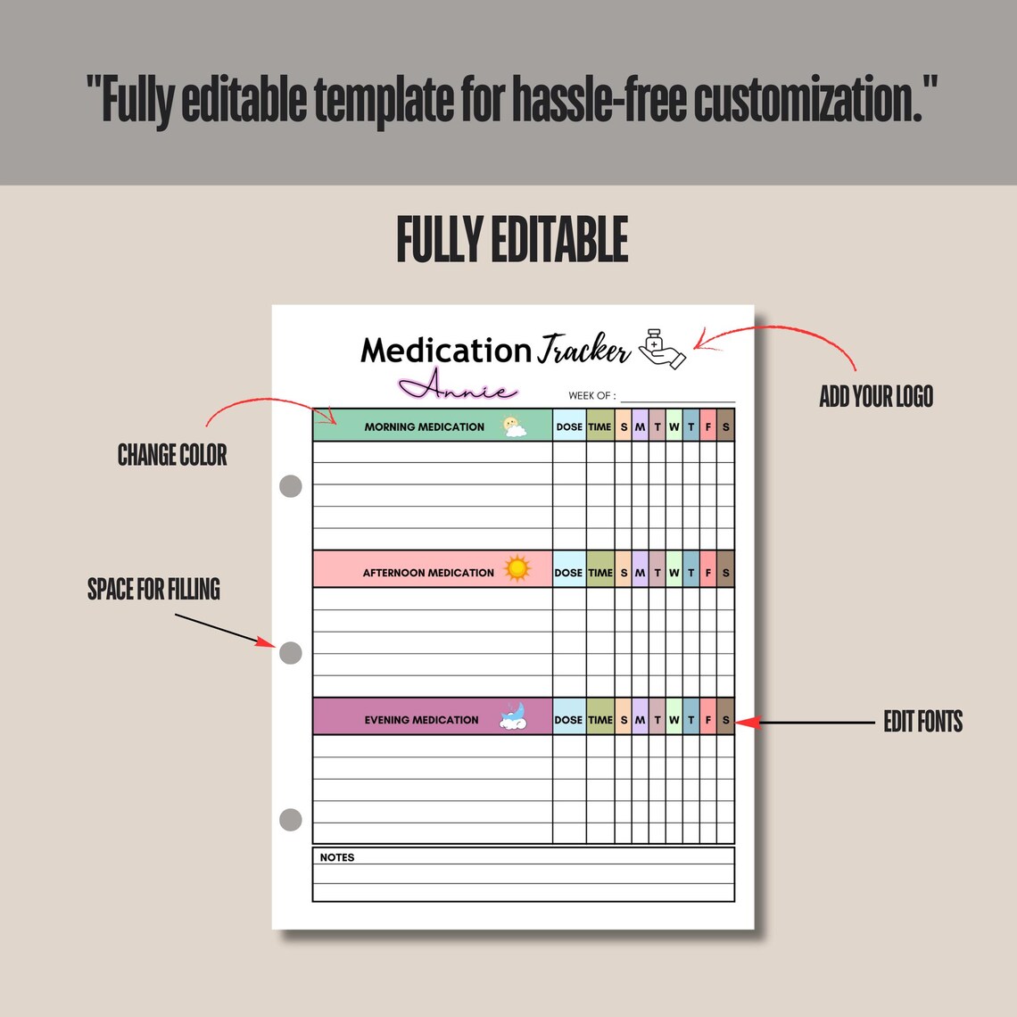 Medication Supplement List Tracker, Printable Medication Schedule ...