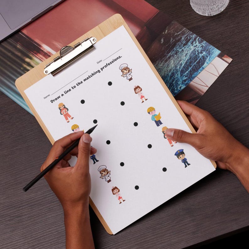 70 Printable Matching Worksheets, Match the Picture, 70 Matching ...