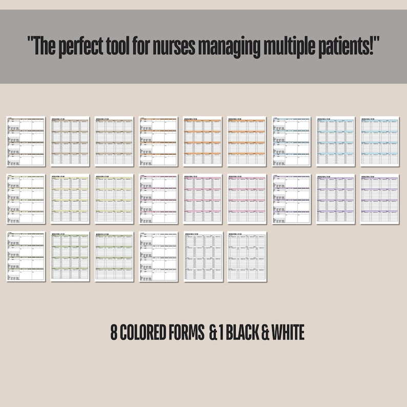 Editable Nurse Brain 4 Patients Nurse Report Sheet, Med Surg Report ...