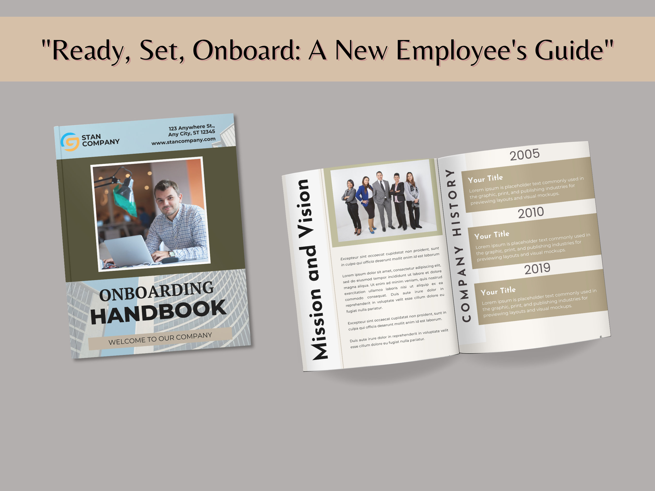 Employee Onboarding Handbook, Employee Welcome Package Template ...