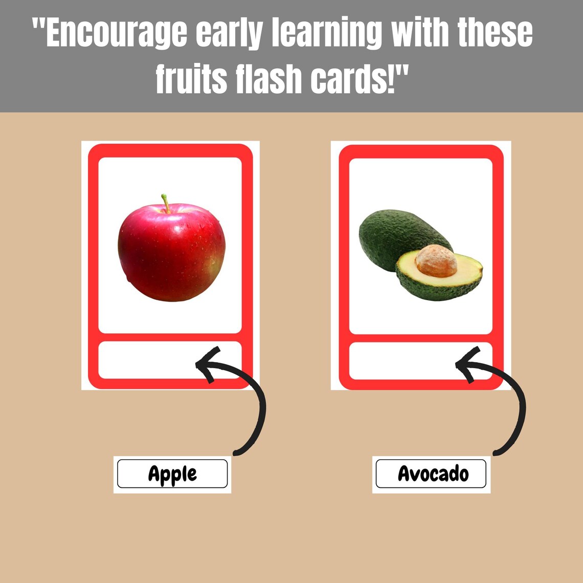 Fruits Flash Cards, Flash Cards Nomenclature, Fruits Flashcards ...
