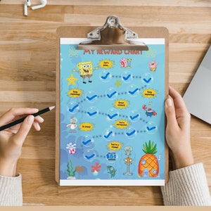 Reward Chart for Kids, Shark Chore Chart, Behavior Chart, Printable ...