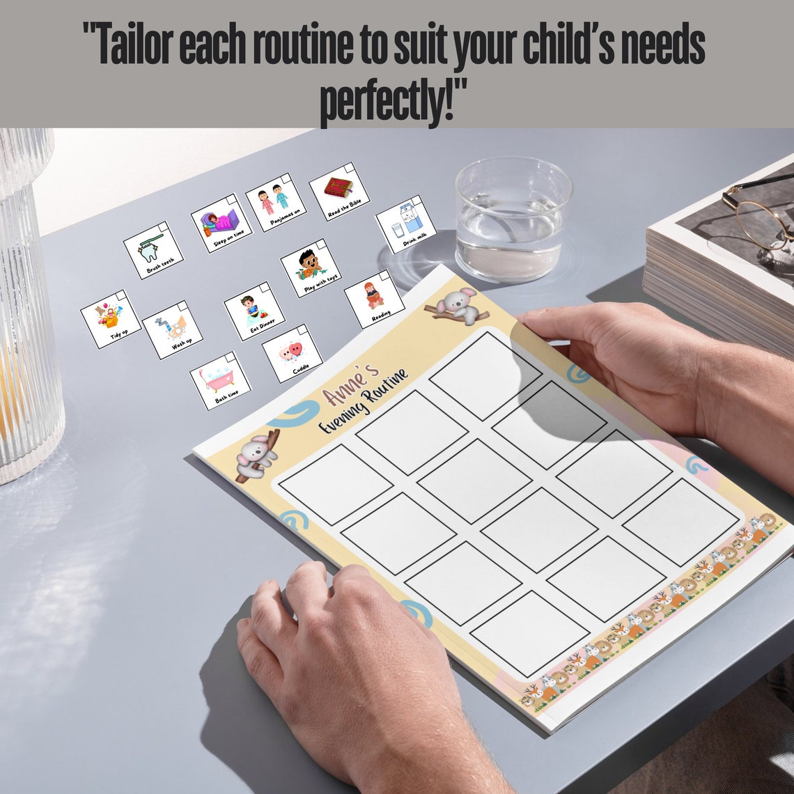 Toddler Routine Chart, Editable Daily Routine Cards, Kids Visual ...