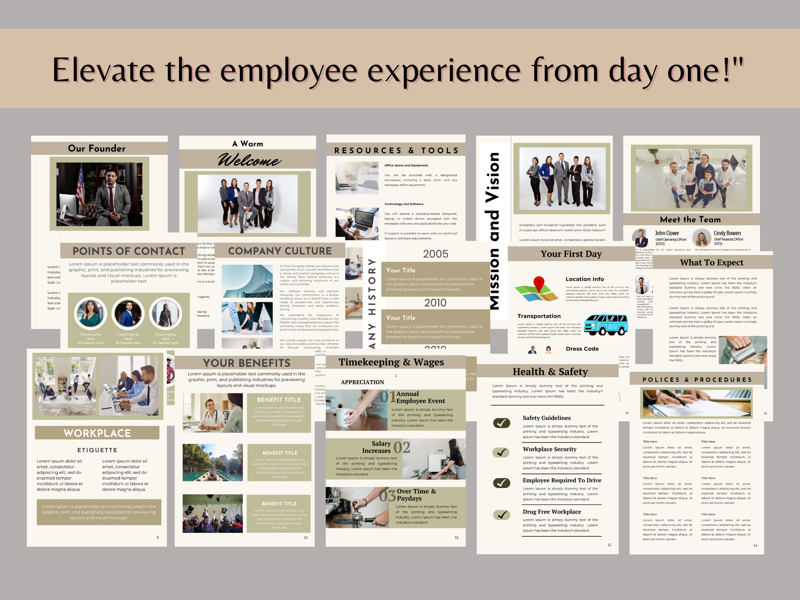 Employee Onboarding Handbook, Employee Welcome Package Template ...