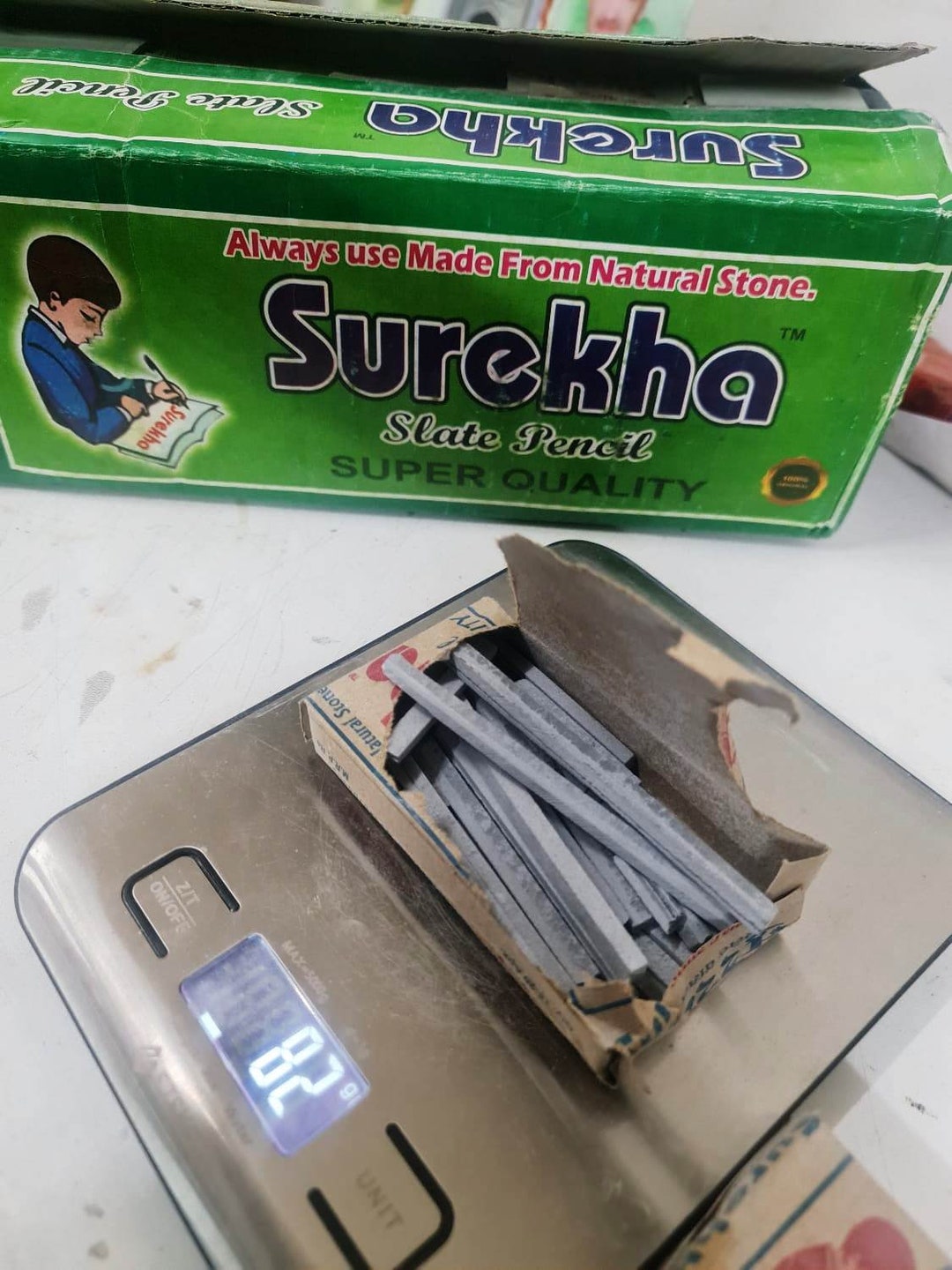 Surekha Super Brand Saleti Slate Chalk Pencil 100 Gm Organic Natural ...