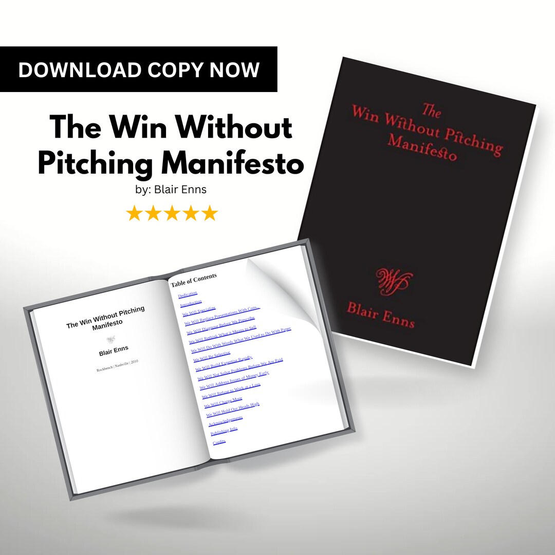 The Win Without Pitching Manifesto by Blair Enns | E-book Digital ...
