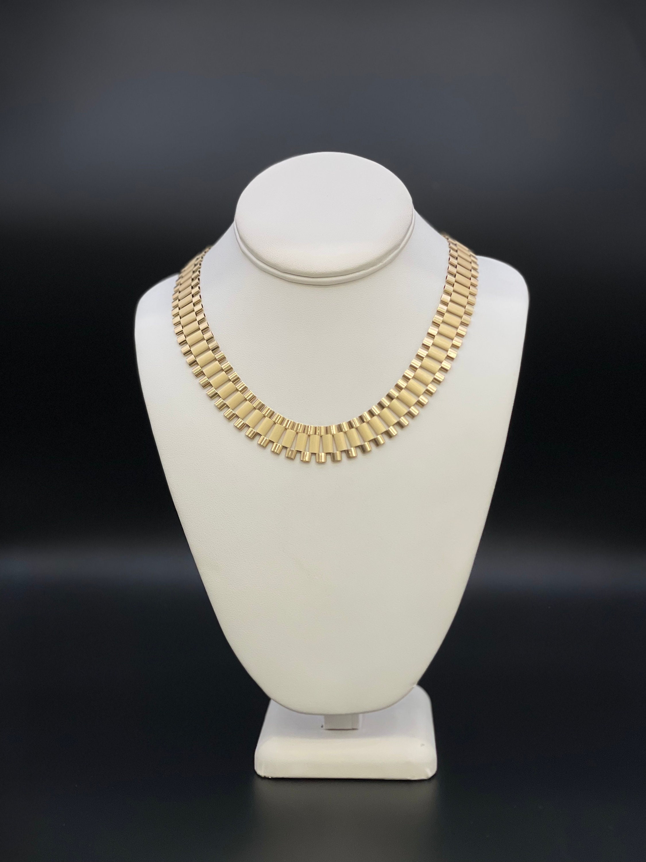 10k Gold Presidential Rolex Jubilee Chain Necklace - Etsy