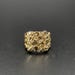 14k Gold Large Square Nugget Ring / Classic Nugget Ring / Men’s Ring ...