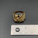 14k Gold Large Square Nugget Ring / Classic Nugget Ring / Men’s Ring ...