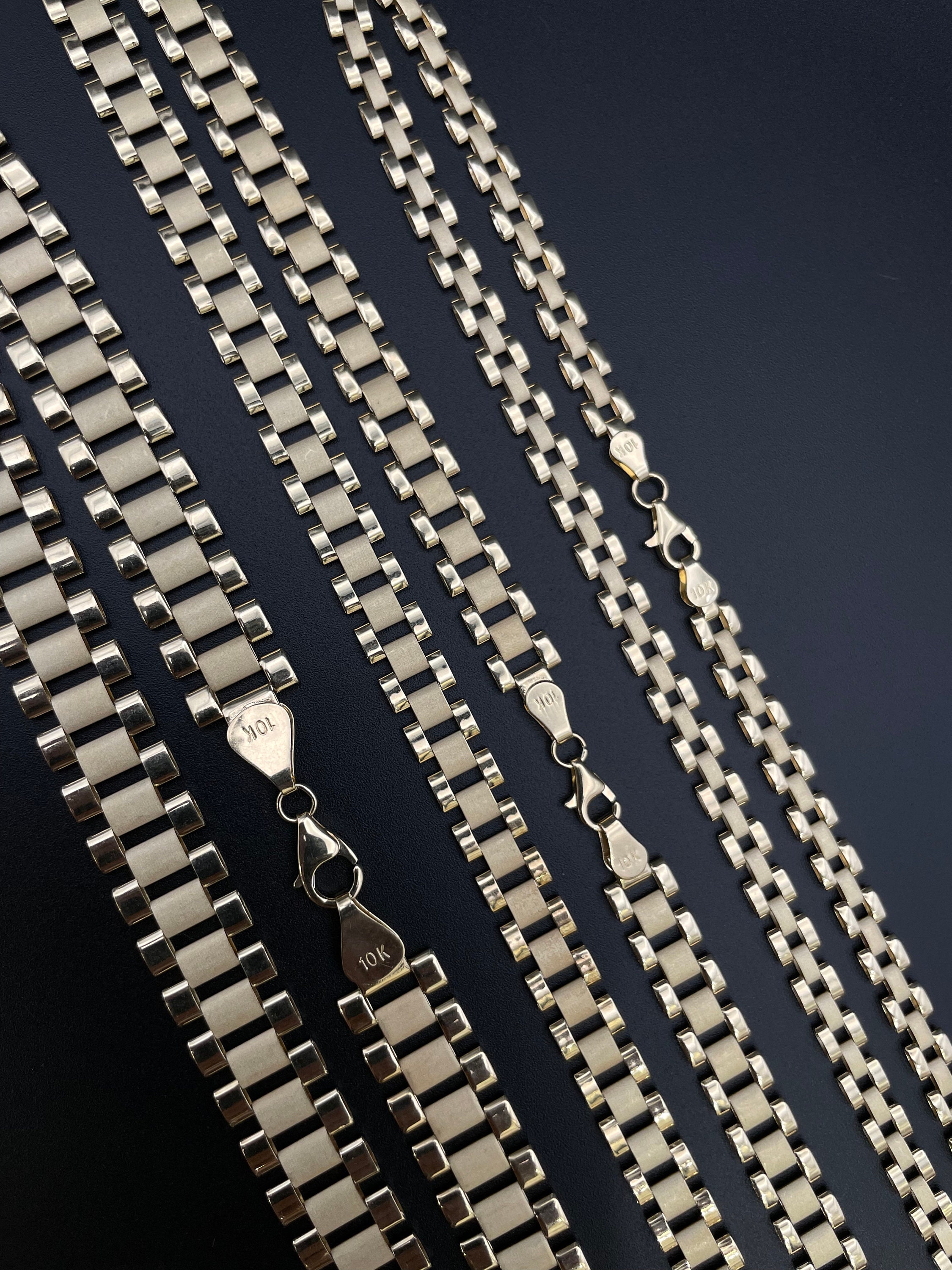 10k Gold Presidential Rolex Jubilee Chain Necklace - Etsy