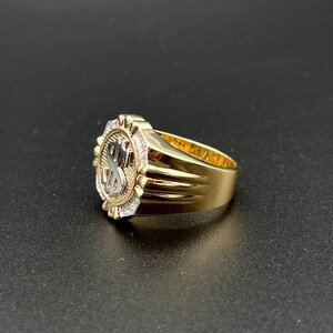 14k Gold Dollar Sign Ring With CZ - Etsy