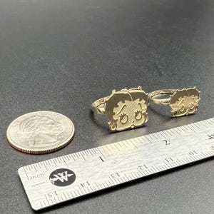 10k Solid Gold Betty Boop Ring - Plain Version/ Y2K / Sassy Betty Boop ...