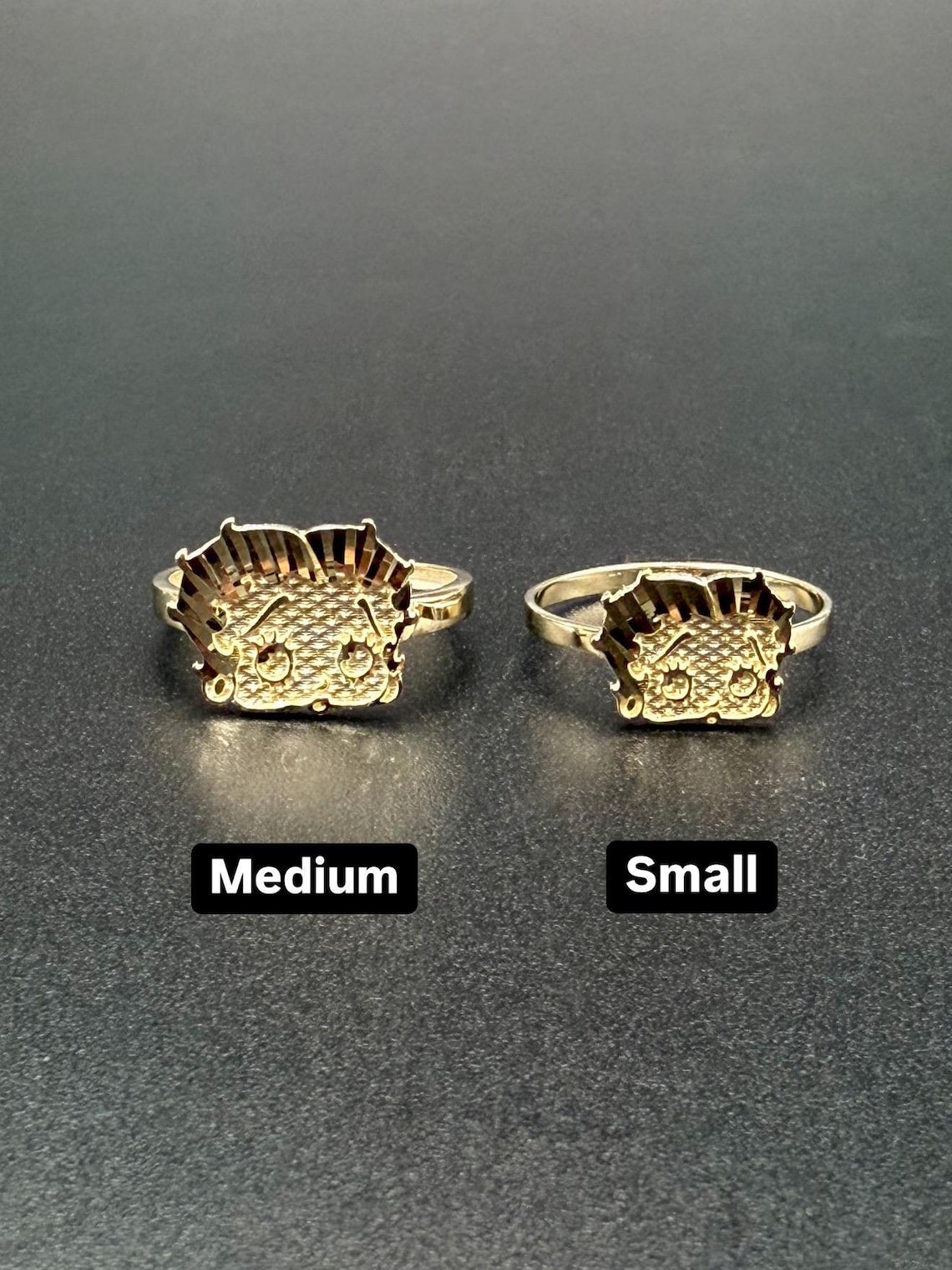 10k Solid Gold Betty Boop Ring/ Y2K / Sassy Betty Boop / Gift - Etsy