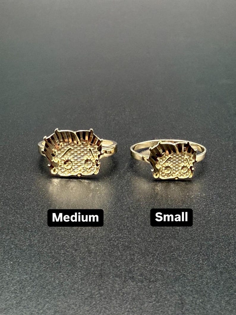 10k Solid Gold Betty Boop Ring/ Y2K / Sassy Betty Boop / Gift - Etsy