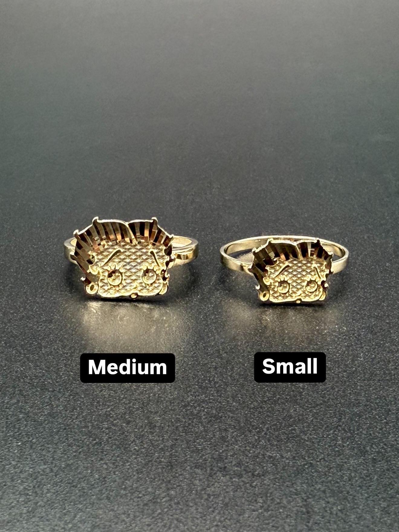 10k Solid Gold Betty Boop Ring/ Y2K / Sassy Betty Boop / Gift - Etsy