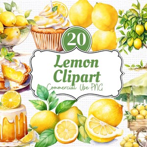 Summer Citrus Fruit Lemons Png Clipart Images -watercolor Citrus Bundle ...