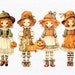 Vintage Autumn/ Fall Dolls Clipart Png Fall Ephemera Printable ...