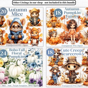 Autumn / Fall Teddy Bear PNG Clipart Watercolor Bundle Perfect for ...
