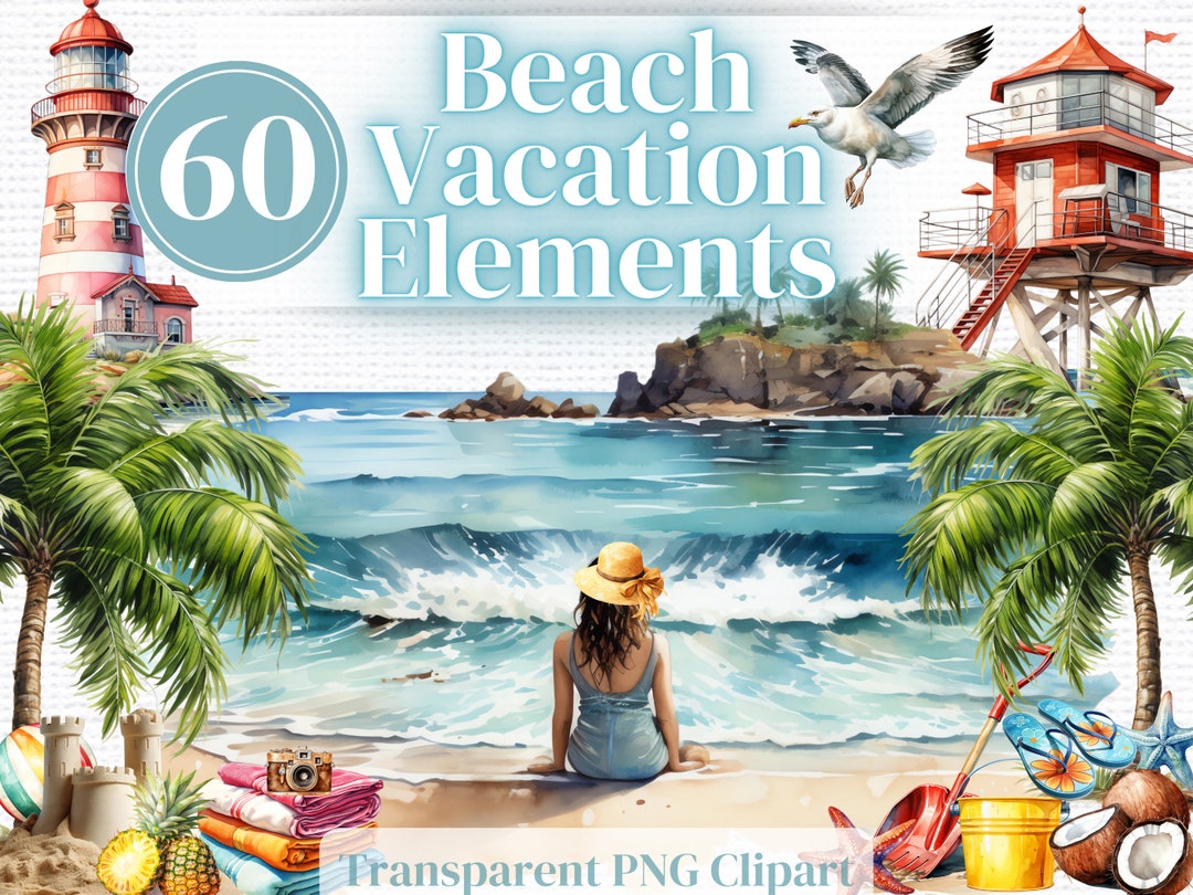 Summer Fun Beach Vacation Png - Inc Swimsuit Clipart - 60 Individual ...
