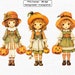 Vintage Autumn/ Fall Dolls Clipart Png Fall Ephemera Printable ...
