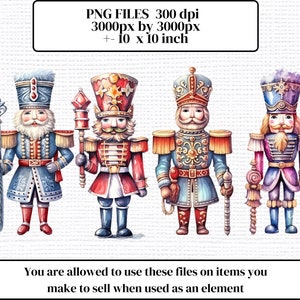 Christmas Nutcracker Winter Holiday PNG Clipart - Watercolor Bundle ...