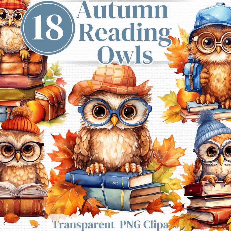 Fall Owl Clipart - Etsy