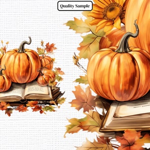 Autumn / Fall Books PNG Clipart - Watercolor Reading Bundle - Perfect ...