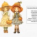 Vintage Autumn/ Fall Dolls Clipart Png Fall Ephemera Printable ...