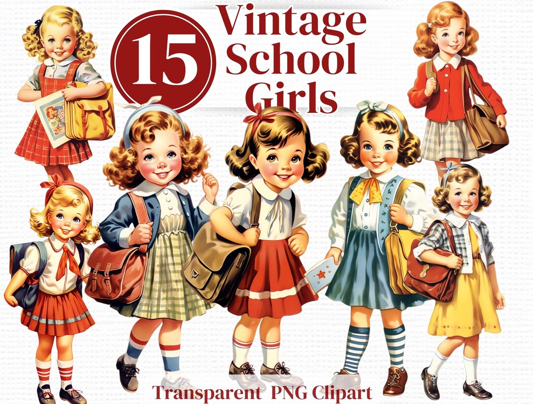 Retro Back to School Png Clipart-watercolor Teacher Educational Bundle ...