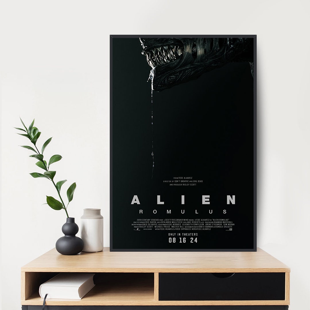 Alien Romulus 2024 Movie Poster Art Movie Wall Room Decor Canvas Border ...