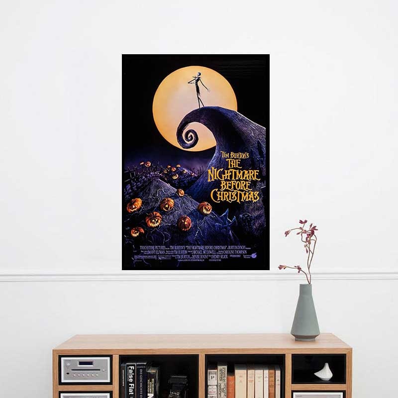 The Nightmare Before Christmas Movie Poster Art Wall Room Decor Fabric ...