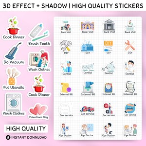 House Chore Goodnotes Stickers | Personal Chore Digital Stickers| Home ...