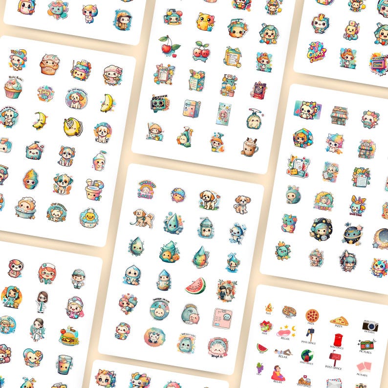 1000+ Everyday Life Digital Stickers, Daily Planner Stickers, iPad ...